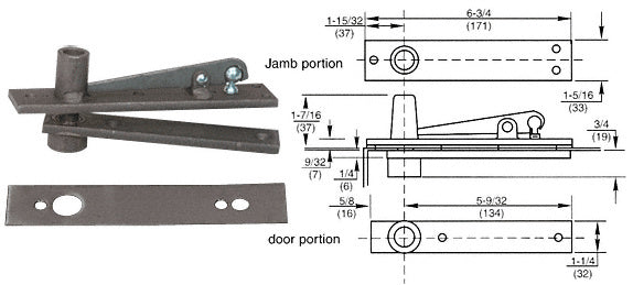 Rixson® Center-Hung Top Pivot with Cover Plate